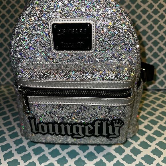 Loungefly | Bags | Loungefly 25th Anniversary Logo Holographic Silver ...
